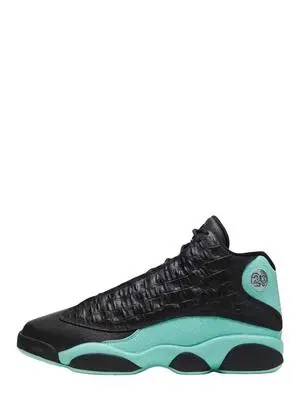 JORDAN Air Retro Sneakers - Black/metallic Silver-island Green