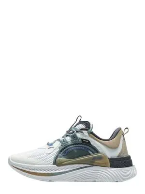 LI-NING Spark Lace-up Sneakers - Grey/green/white