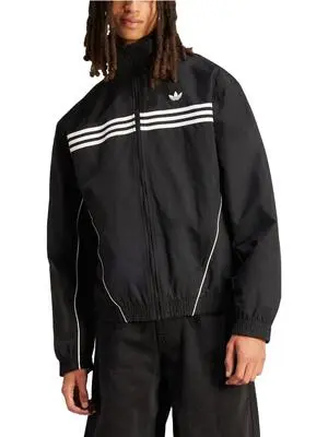 Adidas Track Jacket With Graphic Detail - Black