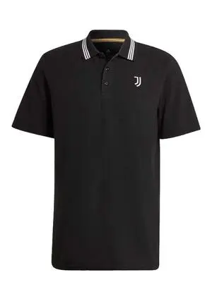 Adidas Printing Lapel Short Sleeve Polo Shirt Black - Multi-color
