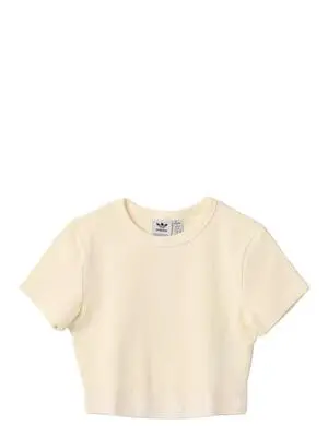 Adidas Ribbed Cropped T-shirt - Yellow
