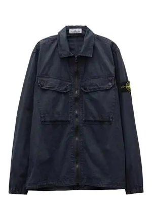 STONE ISLAND Stone Island Old Effect Overshirt 'navy Blue'