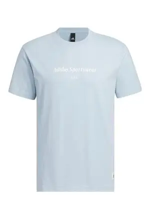 Adidas Lounge Short Sleeve T-shirts - Blue