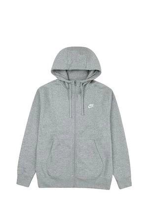 Nike Club Fleece Full-zip Hoodie - Grey