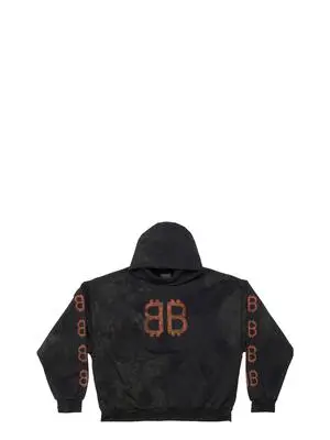 Balenciaga Crypto Hoodie Medium Fit - Black Faded