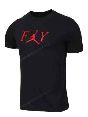 JORDAN Fly T-shirt 'black - Black/multi-color