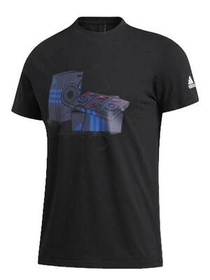 Adidas Gfx T Bos Sports Round Neck Short Sleeve - Black