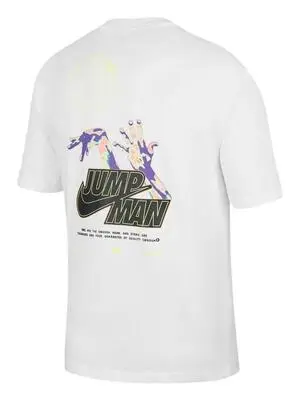 JORDAN Alphabet Logo Back Printing Short Sleeve White - Multi-color