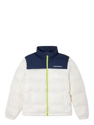 CONVERSE Short Down Jacket - White/midnight Navy