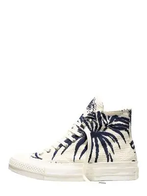 CONVERSE Converse Chuck Taylor First String Japanese Tropical Knit High Top Sneakers Cream/navy