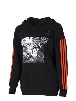 Adidas Neo Graphic Hoodie - Black/orange