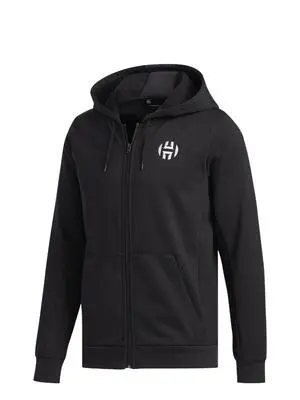 Adidas Logo Print Hooded Zipper Jacket - Default Color
