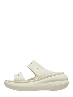 CROCS Classic Crush Platform Slide Sandals - Bone