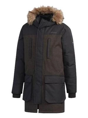 Adidas Neo Parka With Faux Fur Trimmed Hood - Black