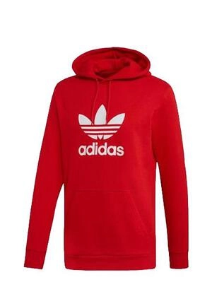 Adidas Originals Trefoil Drawstring Hoodie - Red