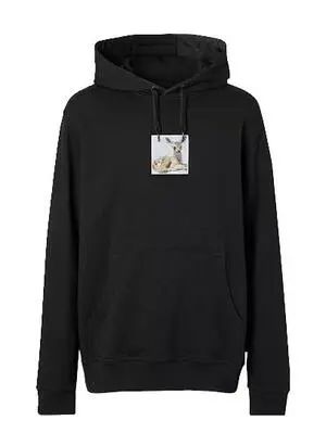 Burberry Printed Cotton Hoodie - Tan