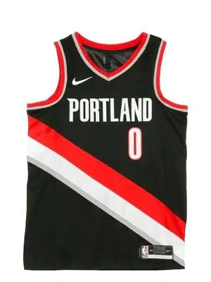 Nike Portland Blazers Lillard 0 Fan Edition Basketball Jersey - Black