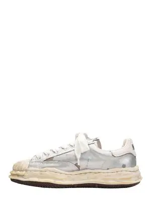 Mihara Yasuhiro Maison MIHARA YASUHIRO Blakey OG Sole Film Attached Canvas Low Top Sneakers Silver