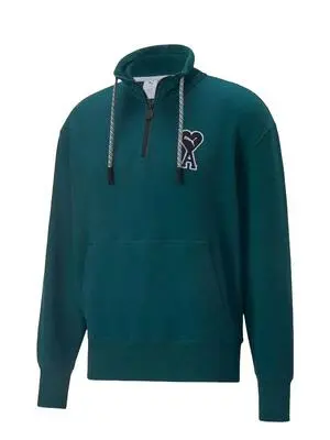 PUMA X Ami Half Zip Sweatshirt - Green