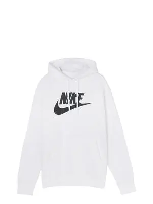 Nike Club Fleece Hoodie With Graphic Print - White