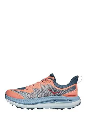 Hoka One One Mafate Speed 4 Athletic Sneakers - Papaya/real Teal