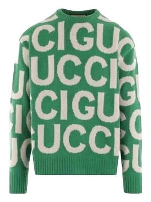 Gucci Wool Sweater With Intarsia - Green