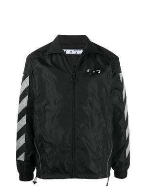 Off-White Side Sleeve Stripe Track Jacket - Black