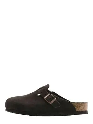 BIRKENSTOCK Birkenstock Boston Soft Footbed Suede Leather Clogs Mocha