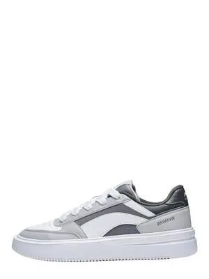 LI-NING Sportswear Lace-up Sneakers - Grey/white