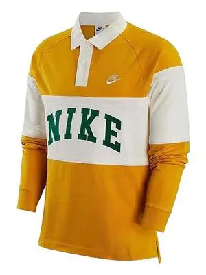 Nike Long Sleeves Logo Polo Shirt 'yellow - Default Color