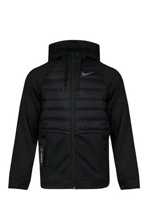 Nike Quilted Padded Hooded Jacket - Black