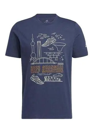 Adidas 2022 Shanghai Half Marathon T-shirts - Blue