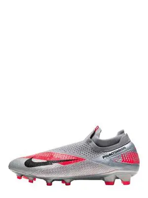 Nike Phantom Vision 2 Elite Dynamic Fit Fg Firm Ground Soccer Cleats - Silver/grey/red