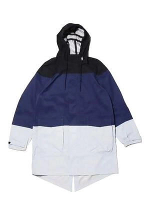 Nike Lab Colorblock Sports Hooded Windbreaker Jacket - Black/navy/grey