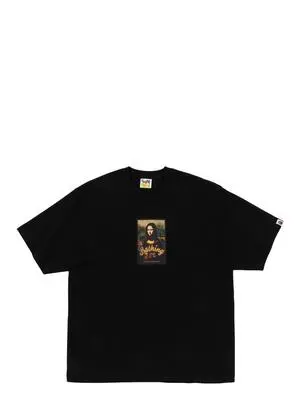A BATHING APE Art Print Relaxed Fit Tee - Carbon