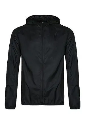 Adidas Own The Run Hooded Zipper Jacket - Black