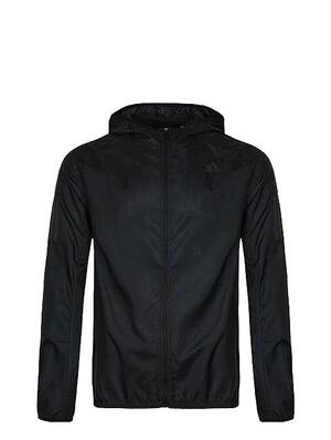 Adidas Own The Run Hooded Zipper Jacket - Black