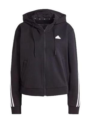 Adidas Future Icons 3-stripes Full Zip Hoodie - Black