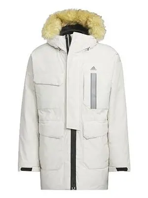 Adidas Furry Down Parka - White