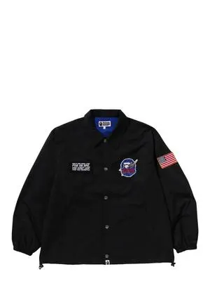 A BATHING APE Space Ape Relaxed Fit Coach Jacket - Black