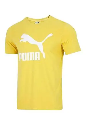 PUMA Puma Classics Logo T-shirt 'yellow White' Yellow/white