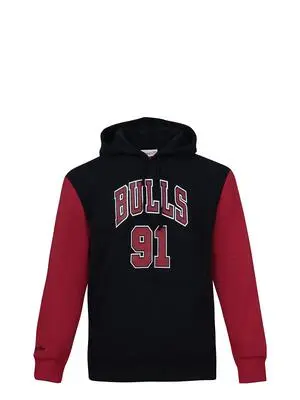 Mitchell & Ness Chicago Bulls Dennis Rodman 1996 Hoodie - Black/red