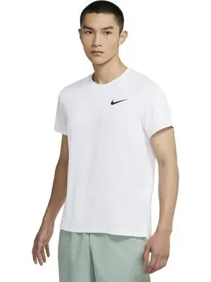 Nike Pro Dri-fit Quick-dry Crewneck Short Sleeve Training Shirt - White