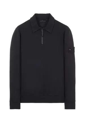 Stone Island Ghost Half Zip Sweatshirt - Black