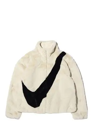 Nike Nike Sportswear Faux Fur Jacket Fossil/black