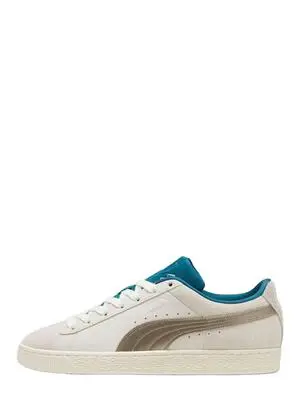 PUMA Suede Lace-up Sneakers - Warm White/cold Green