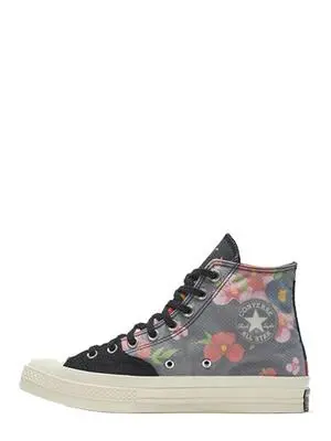 CONVERSE Chuck 70 High Top Floral Sneakers - Black