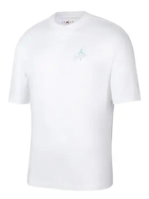 Nike Logo Printing Casual Round Neck Short Sleeve White T-shirt - Default Color