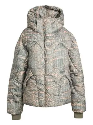 Adidas X Stella Mccartney Padded Mid Length Jacket - Soft Powder/willow Grey/legacy Green