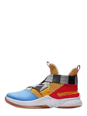 Nike Lebron Soldier Flyease Athletic High-top Sneakers - Yellow/blue